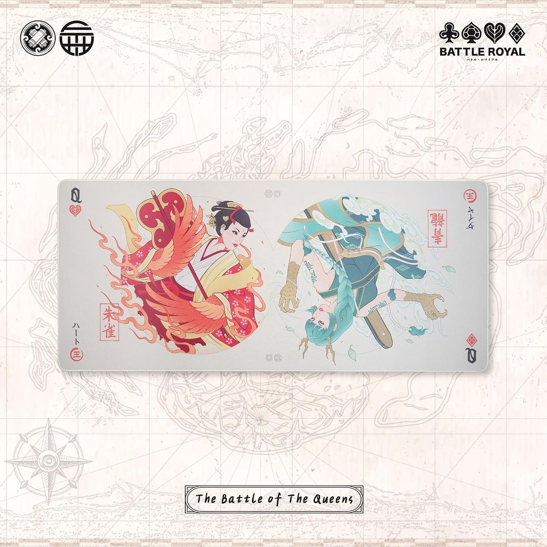 Tenjin Scrollworks x Faith Industries - BATTLE OF THE QUEENS Deskmat ...
